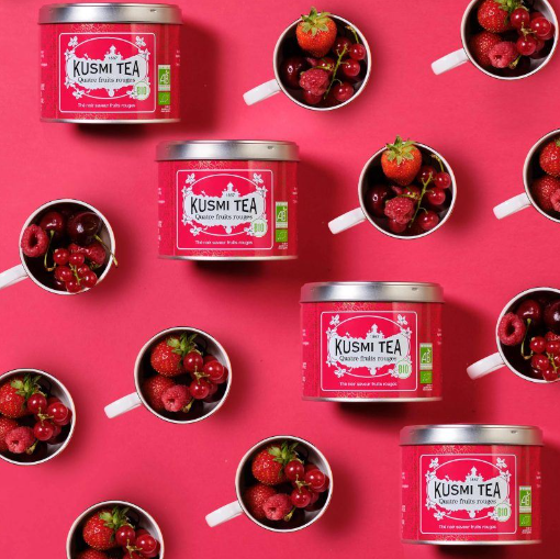 Kusmi tea - Four Red Fruits Bio - herbata sypana w puszce 100g – kawa.pl